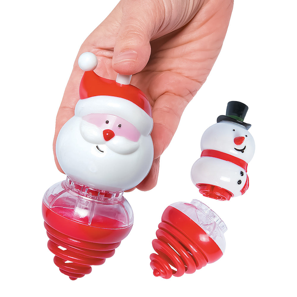 5" Christmas Spin Tops