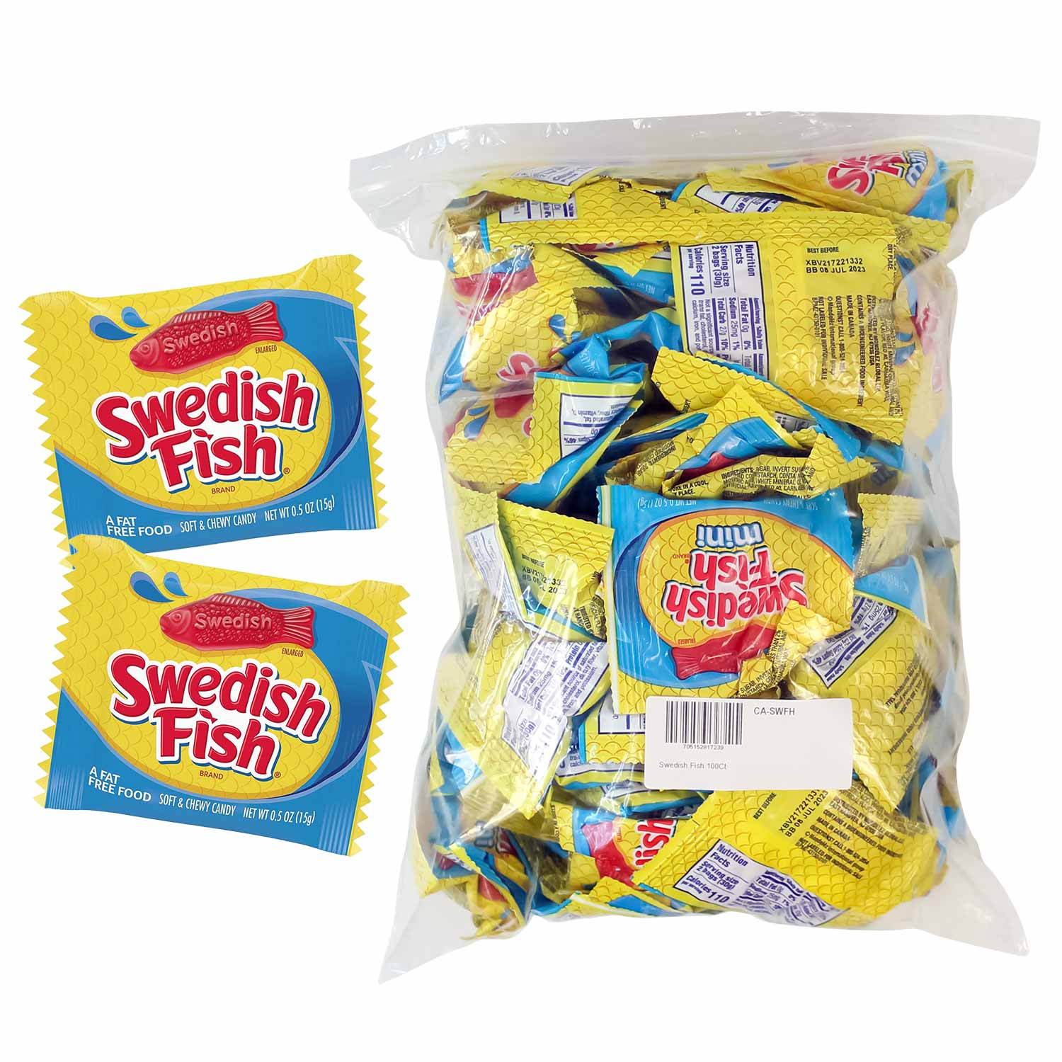 Swedish Fish Mini Pouches (100 PACK)