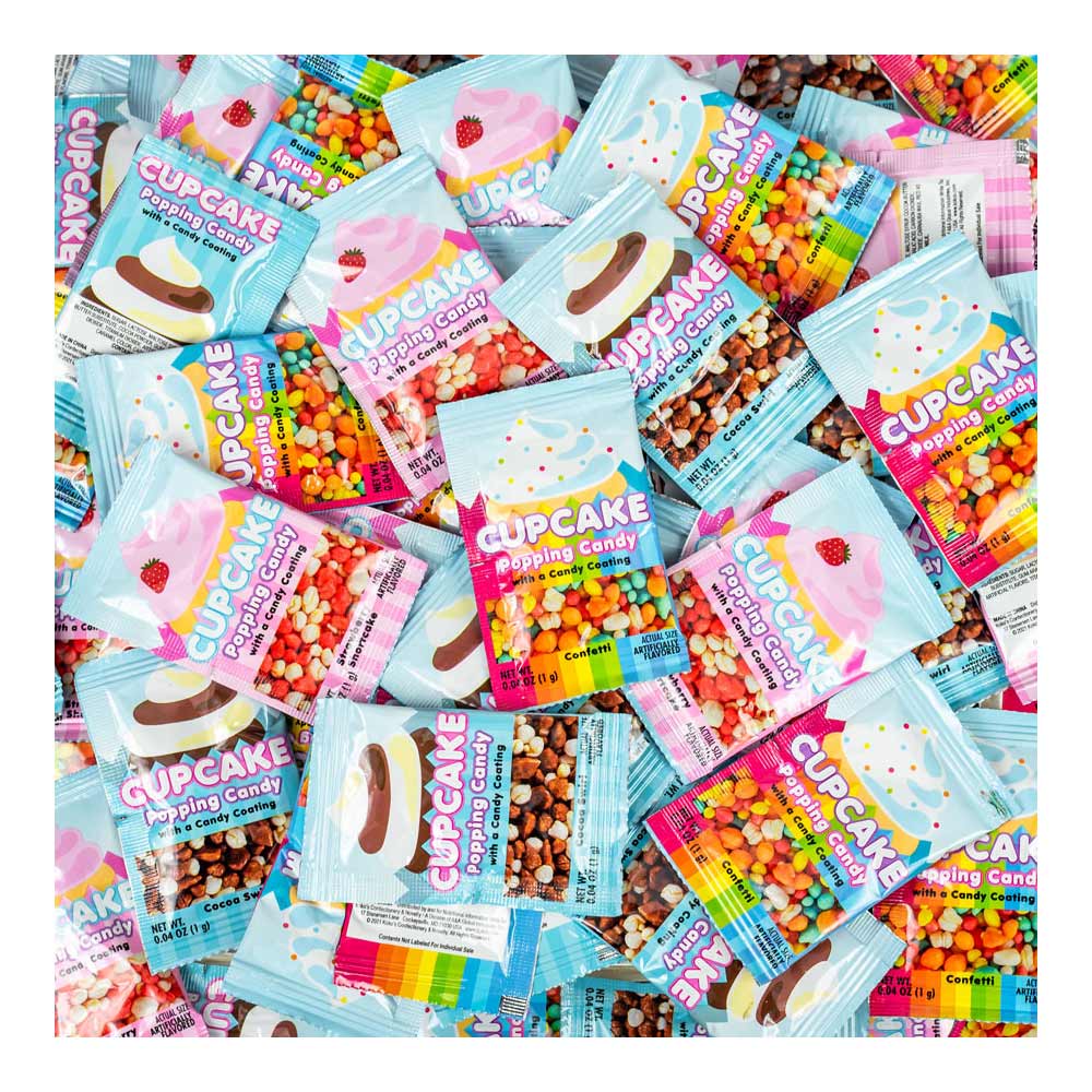 Cupcake Coated Popping Candy Bulk Bag (250 PACK)