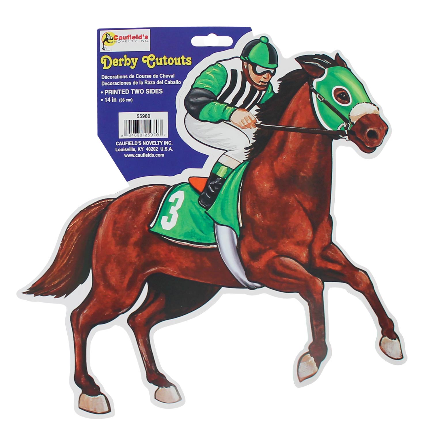 Horse and Jockey Cutout 14" (EACH)