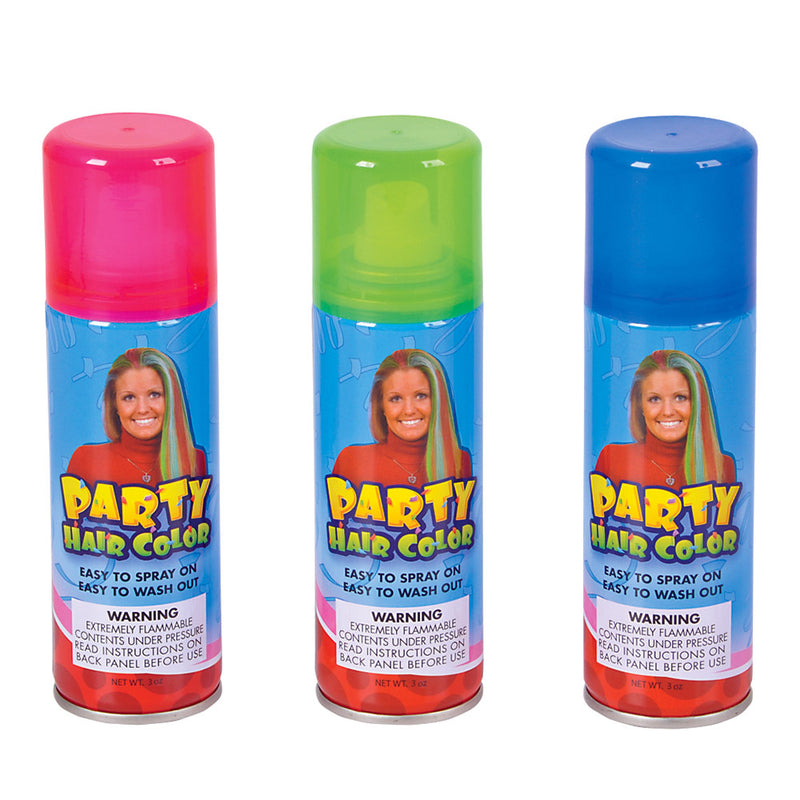 Color Hair Spray Assorted Color 3 oz (24 PACK)