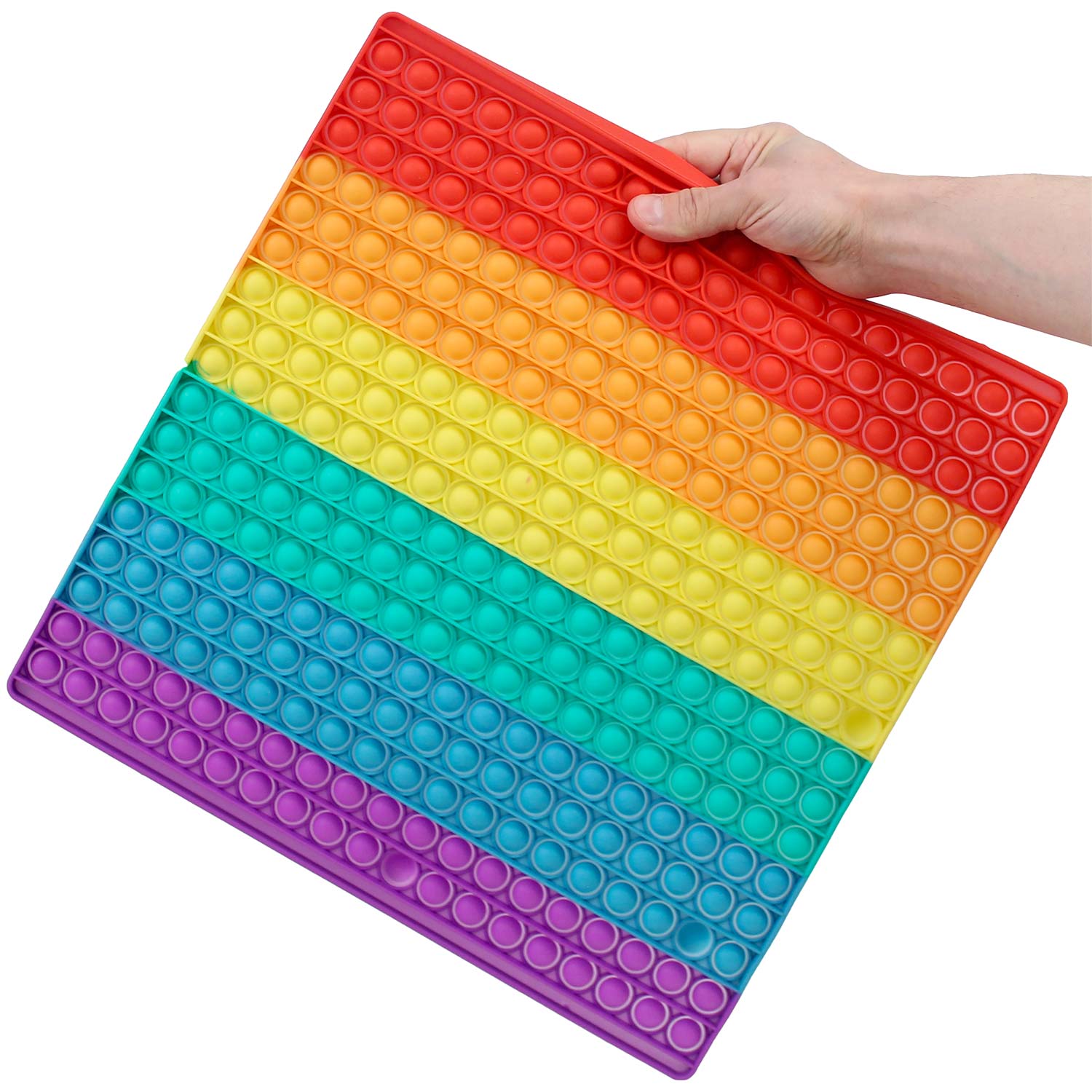 Jumbo Square Fidget Popper - Rainbow (EACH)
