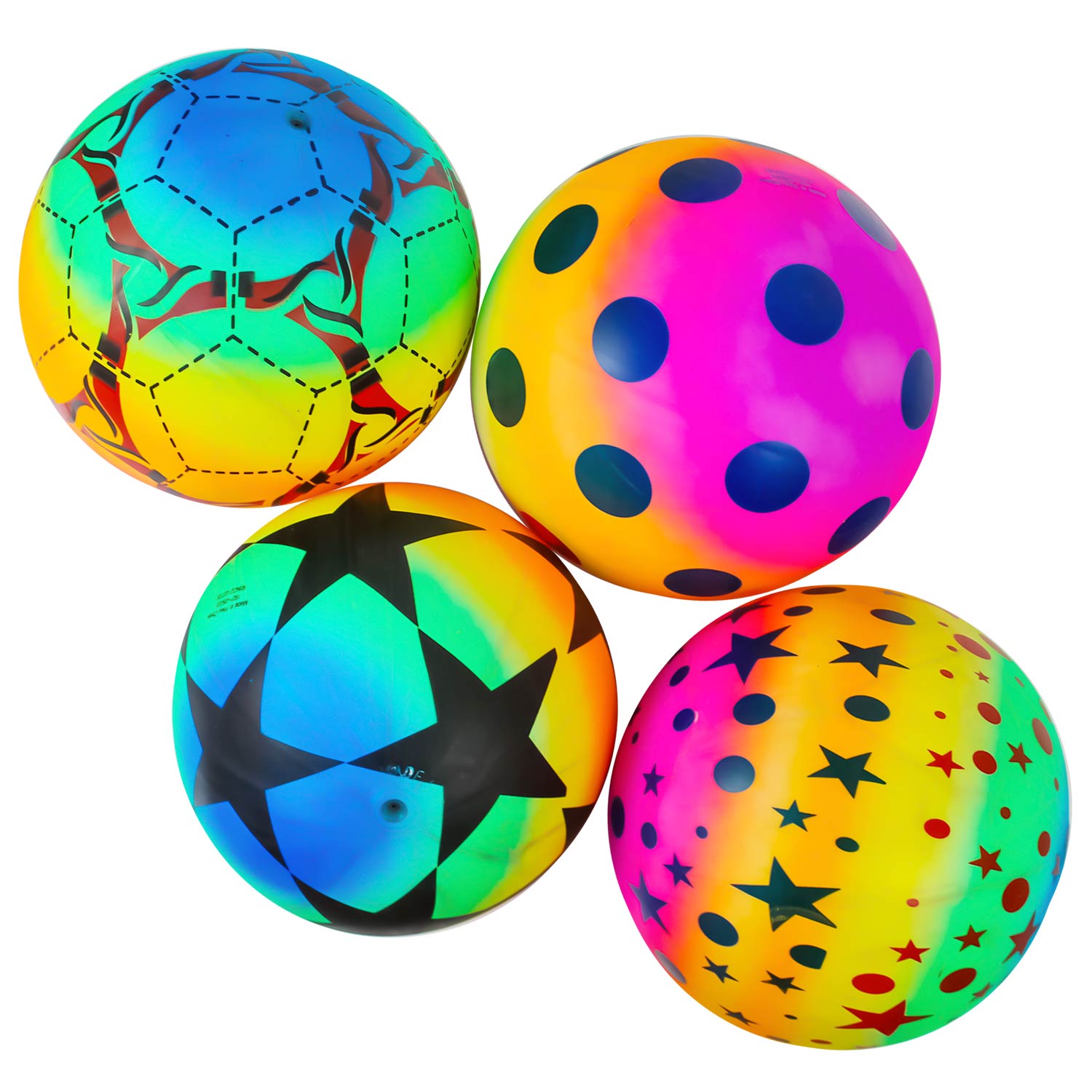 Neon Rainbow Ball Assorted 9" (EACH)