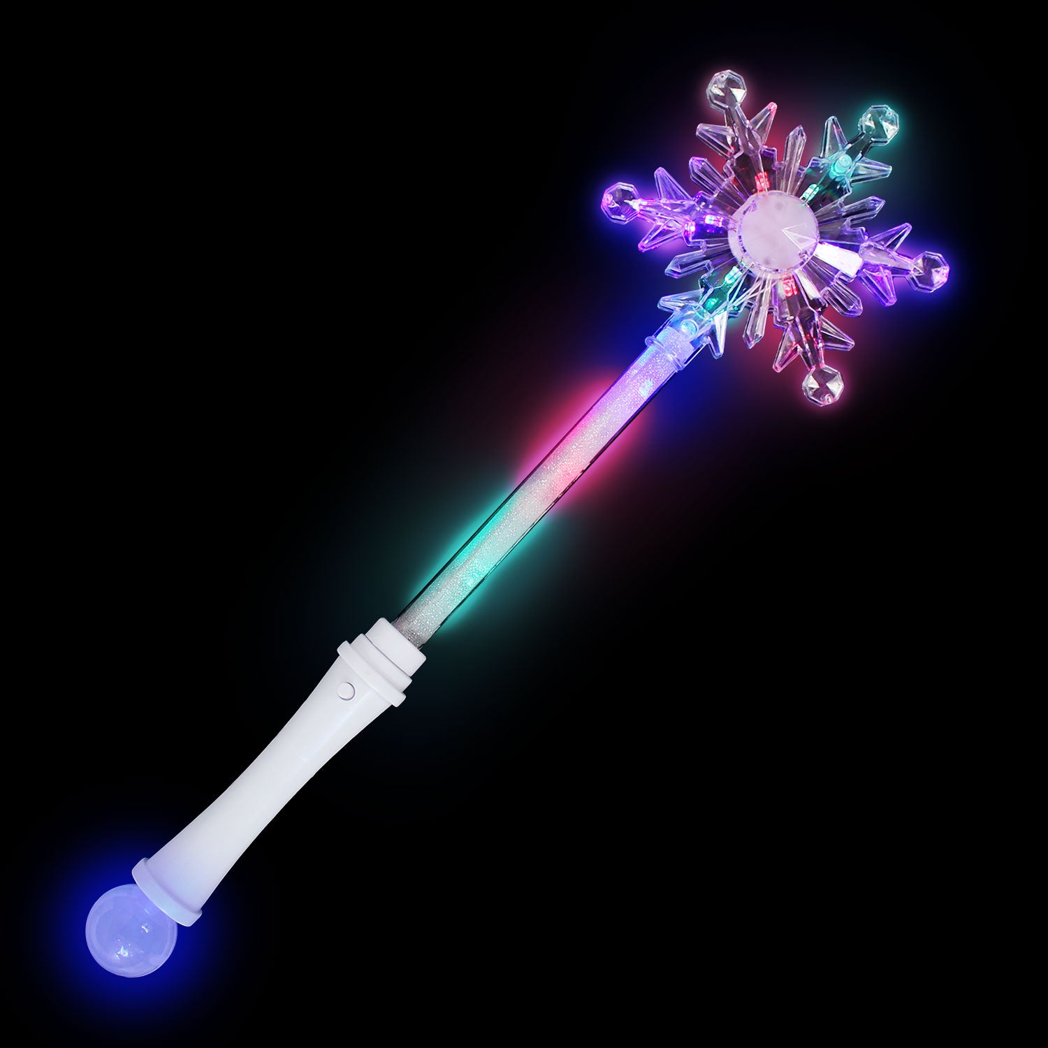 Light Up Snowflake Scepter Wand 16" (EACH)