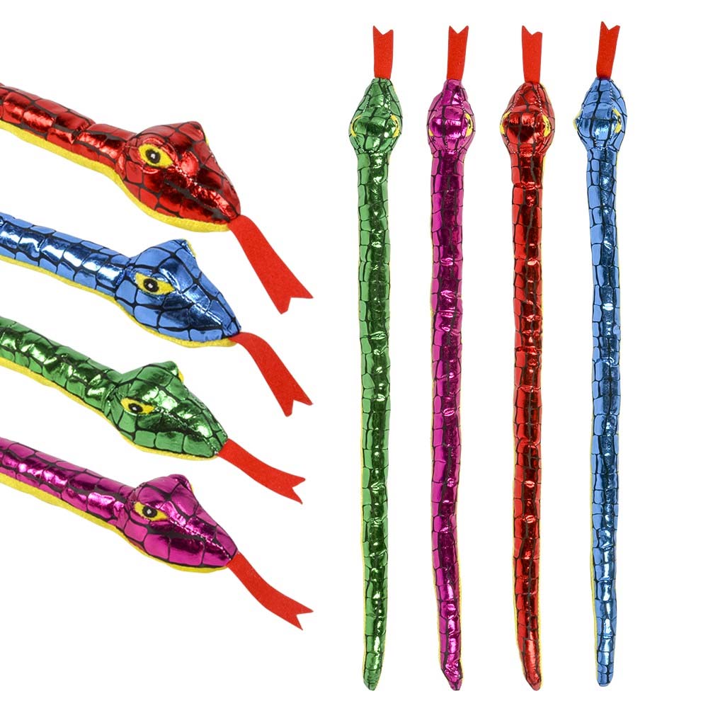 Plush Foil Snake Assortment 15.5" (24 PACK)