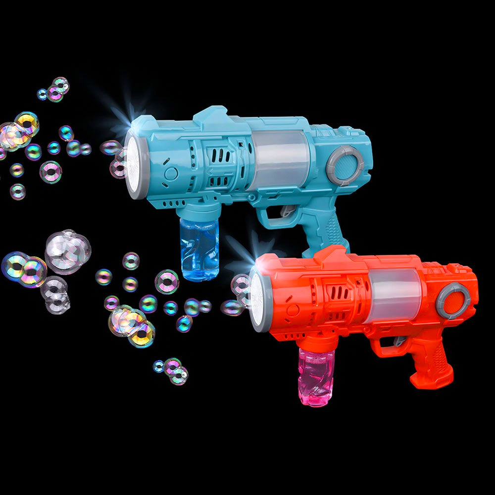 Light Up Bubble Space Rifle with Sound Assorted 9.25" (EACH)