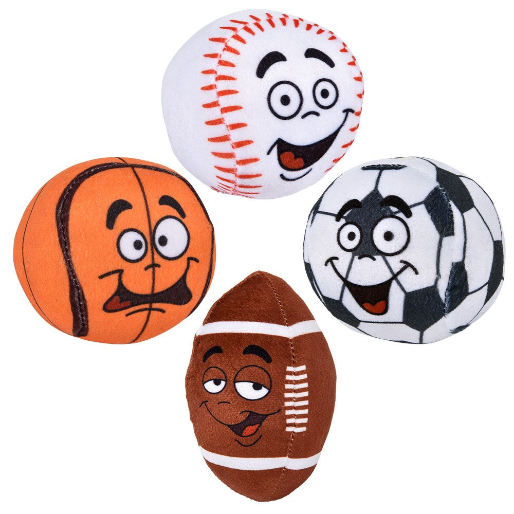 Stuffed Sports Ball Assorted 4" (EACH)