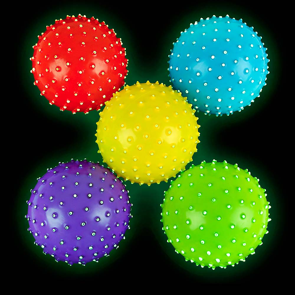 Glow In Dark Knobby Ball Assorted 5" (EACH)