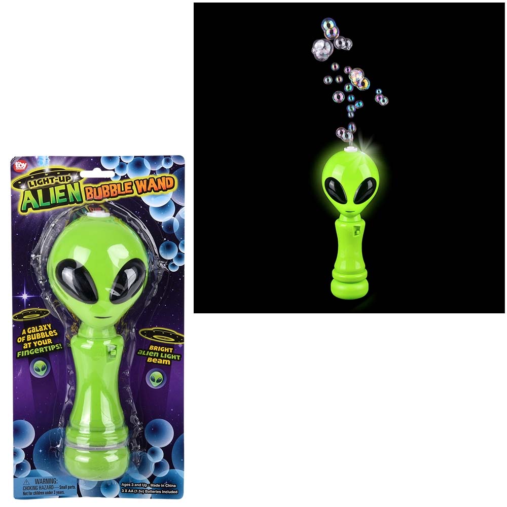 Light Up Alien Bubble Wand 8" (EACH)