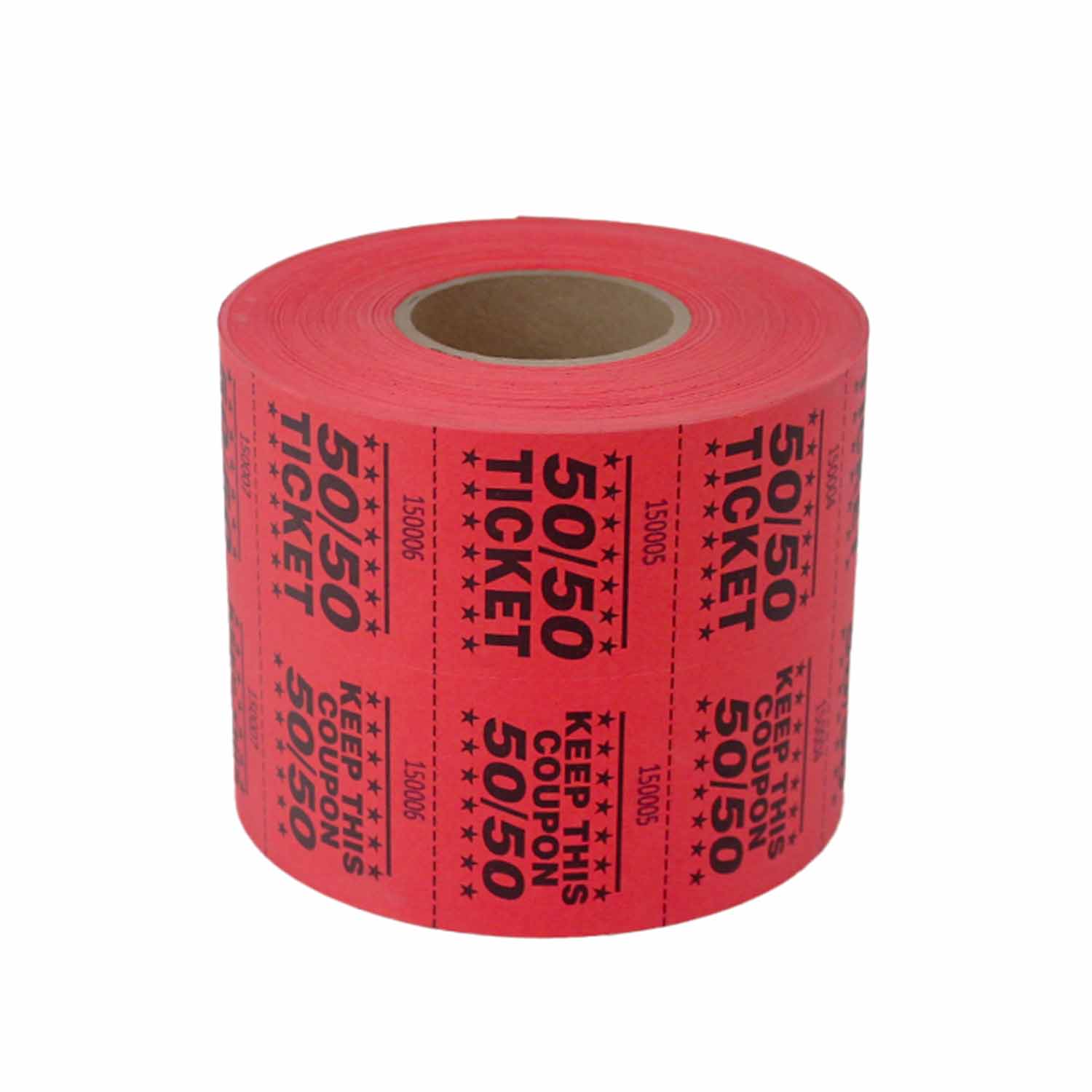 Double Roll 50/50 Tickets - Red 1000 Roll (EACH)