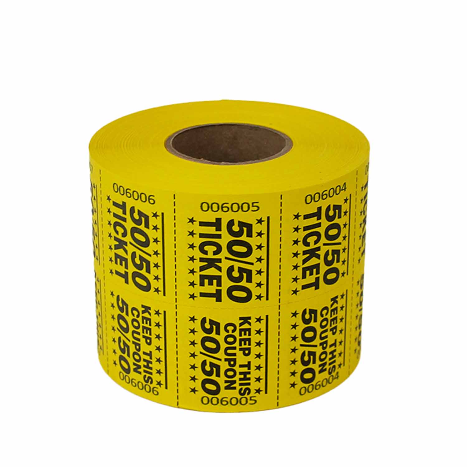 Double Roll 50/50 Tickets - Yellow 1000 Roll (EACH)