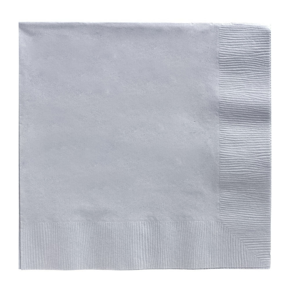 Dinner Napkins - Silver 8" (40 PACK)