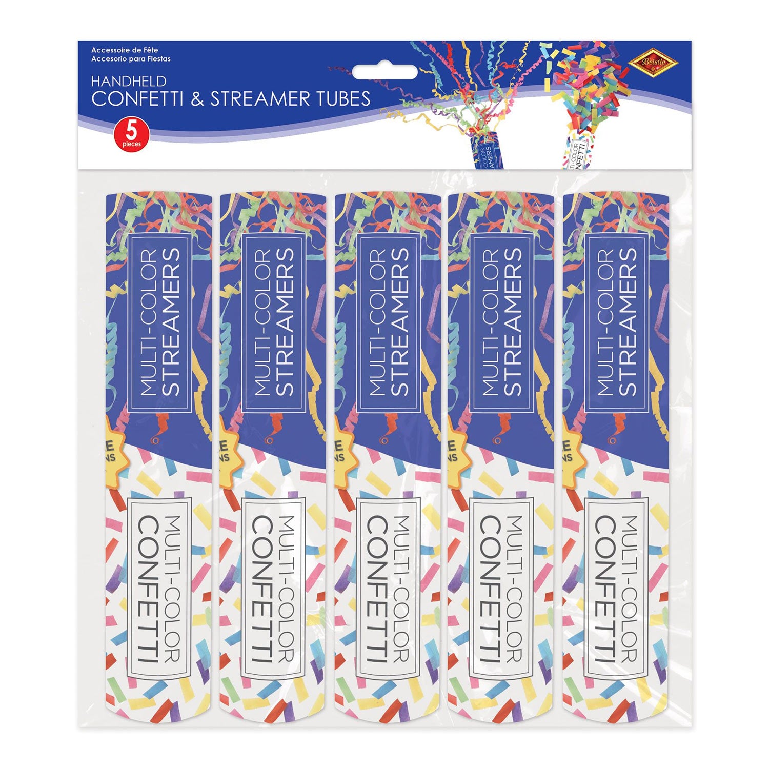 Handheld Confetti & Streamer Tubes (5 PACK)