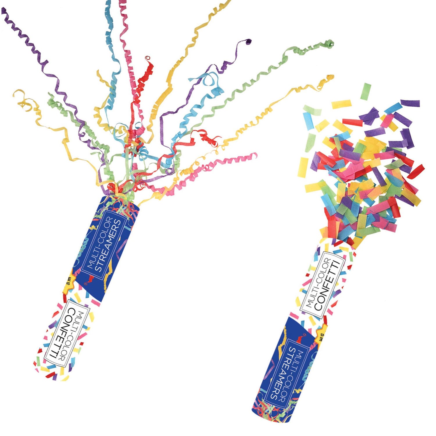 Handheld Confetti & Streamer Tubes (5 PACK)