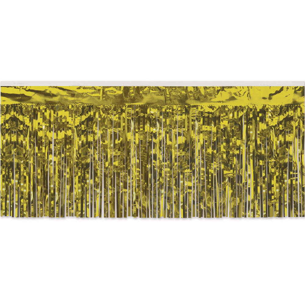 Gold 1-Ply Metallic Fringe Drape 15" x 10' (EACH)