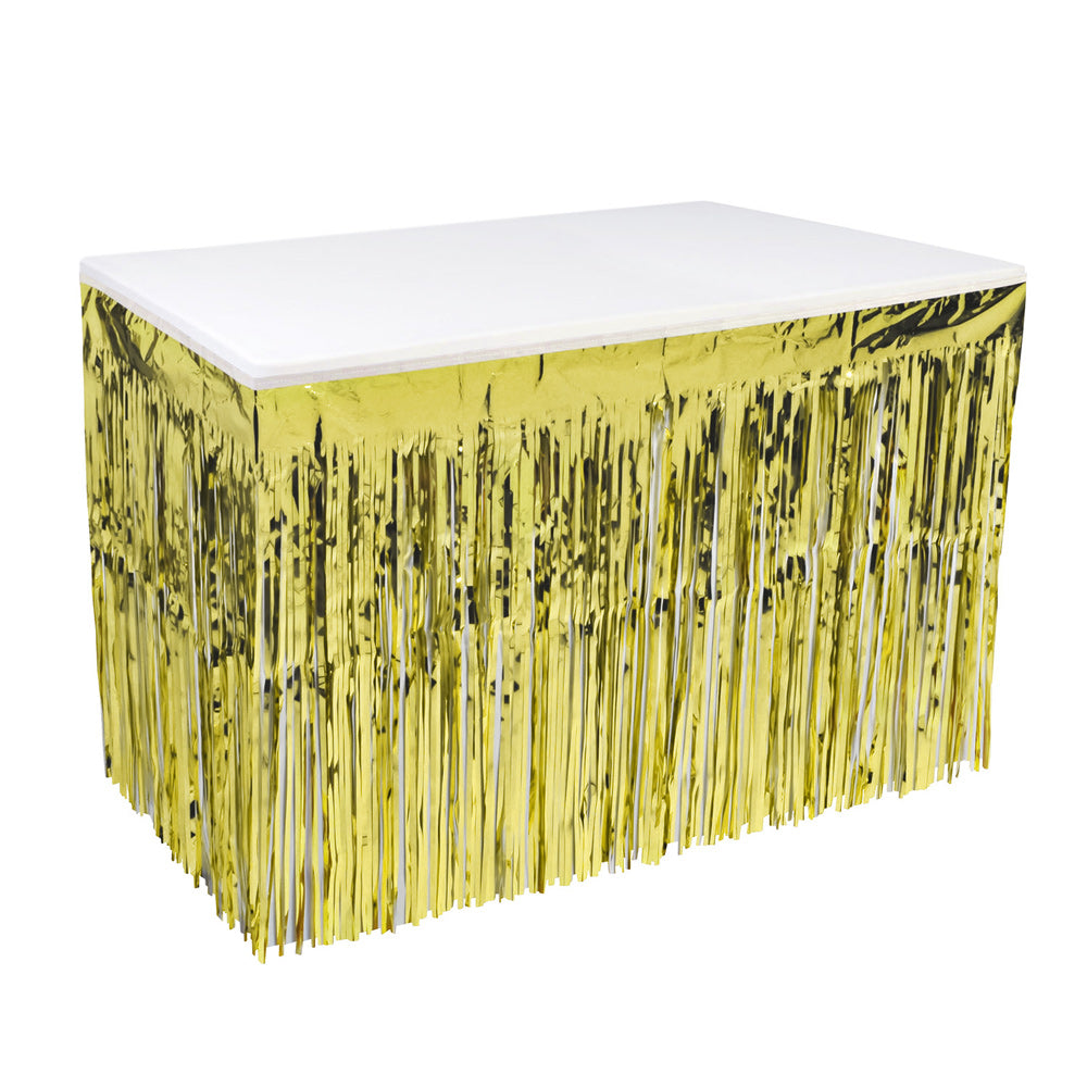 Gold 1-Ply Metallic Fringe Skirting 30" x 14' (EACH)