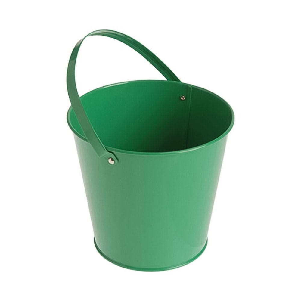 Metal Bucket - Green 4.75" (EACH)