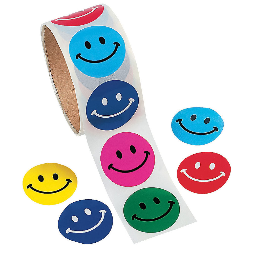 Stickers - Smiley Face Assortment 1.5" (100 PACK)