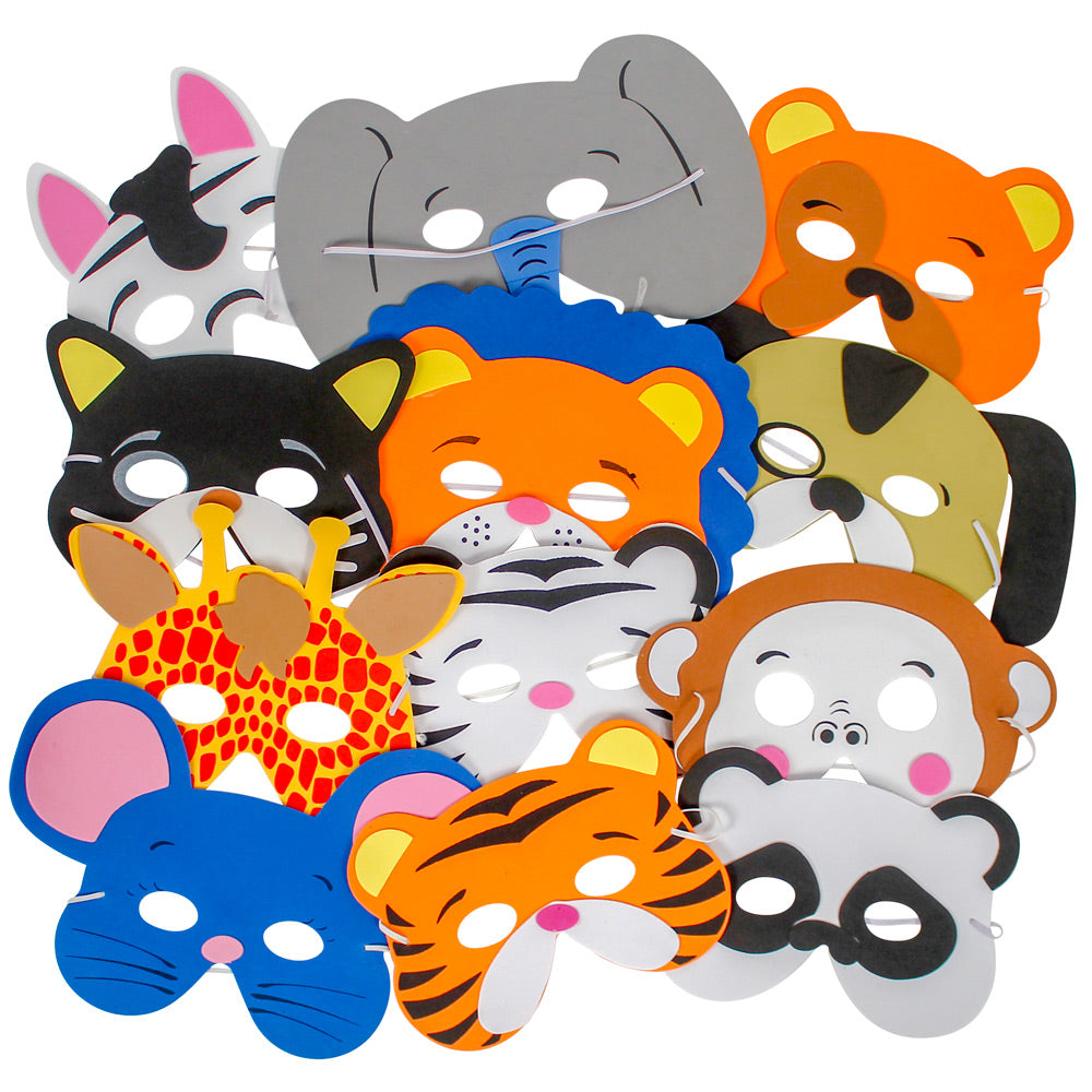 Child Size Foam Animal Face Mask Assortment (DZ)