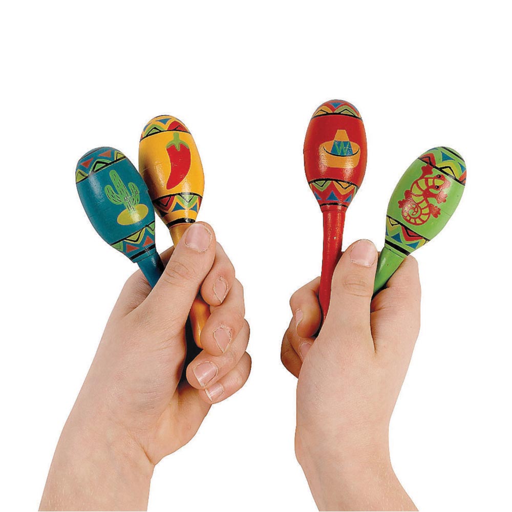 Mini Wooden Maracas 5" (EACH)