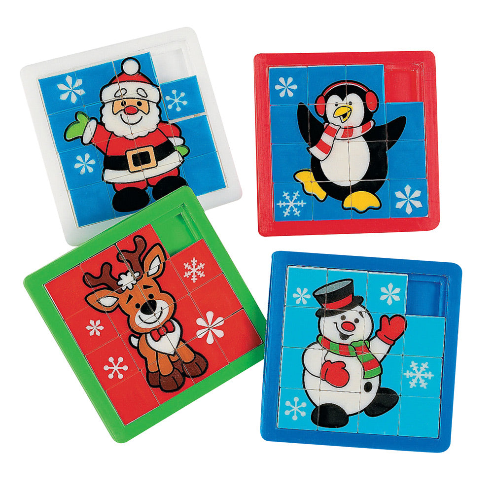 12-Pack 2.5" Christmas Slide Puzzles