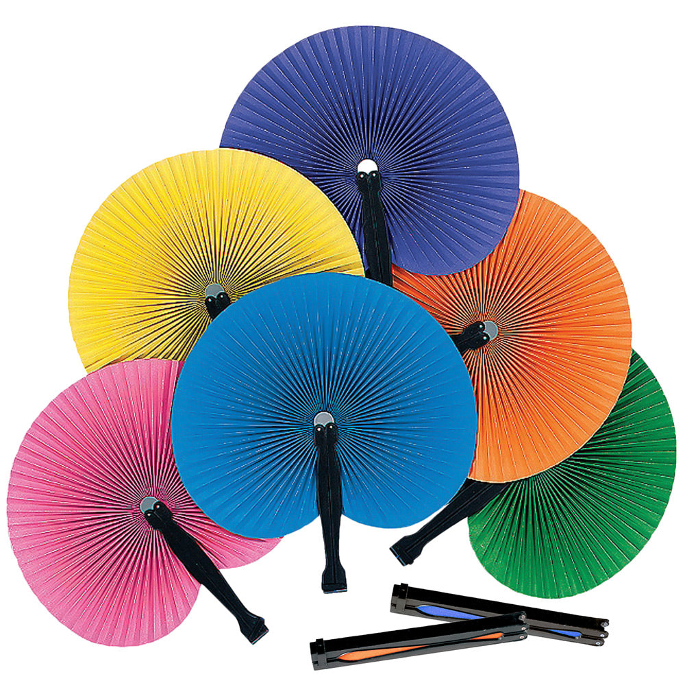 Bright Color Folding Fan Assortment 10.5" (DZ)