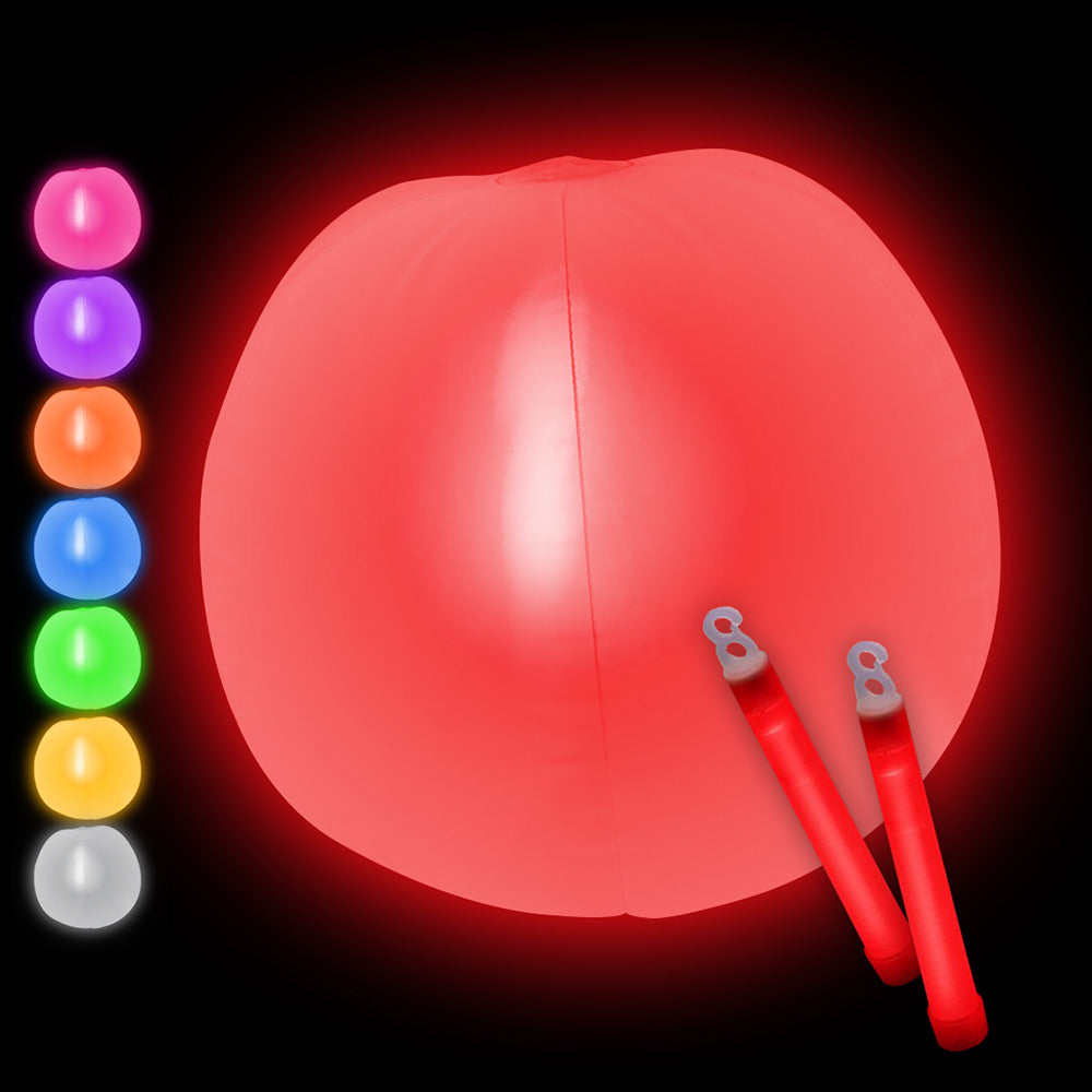 Glow Beach Ball With Glow Sticks Assorted 12" (EACH)