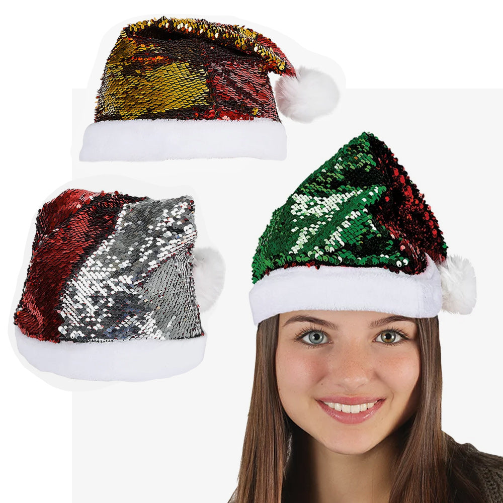 Flip Sequin Santa Hat (EACH)