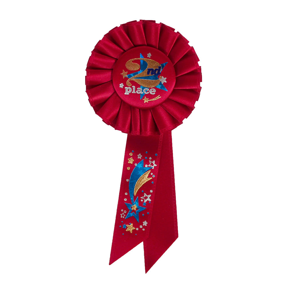 Award Rosette - Second Place Red 6" (EACH)