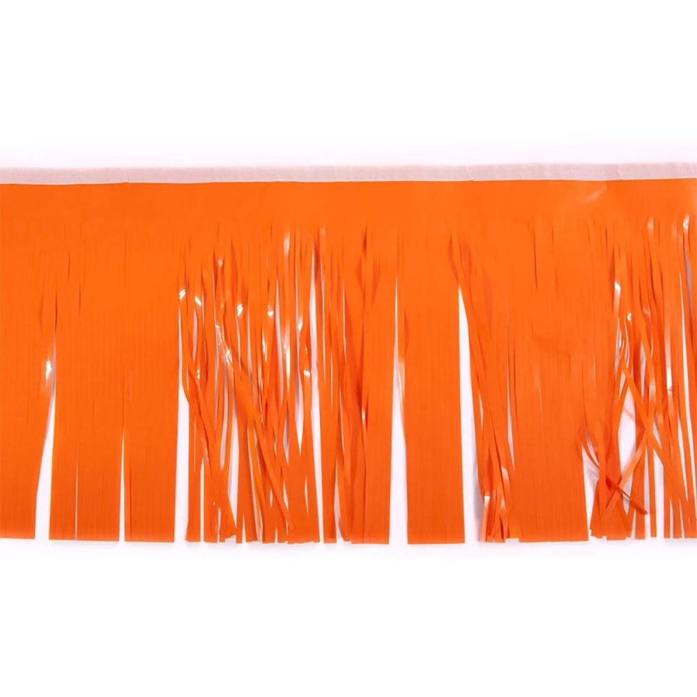 Float Drape - Vinyl Fringed 15" x 10' Orange (EACH)