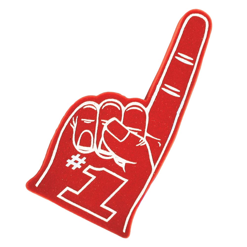 Foam #1 Hand - Red 18" (EACH)