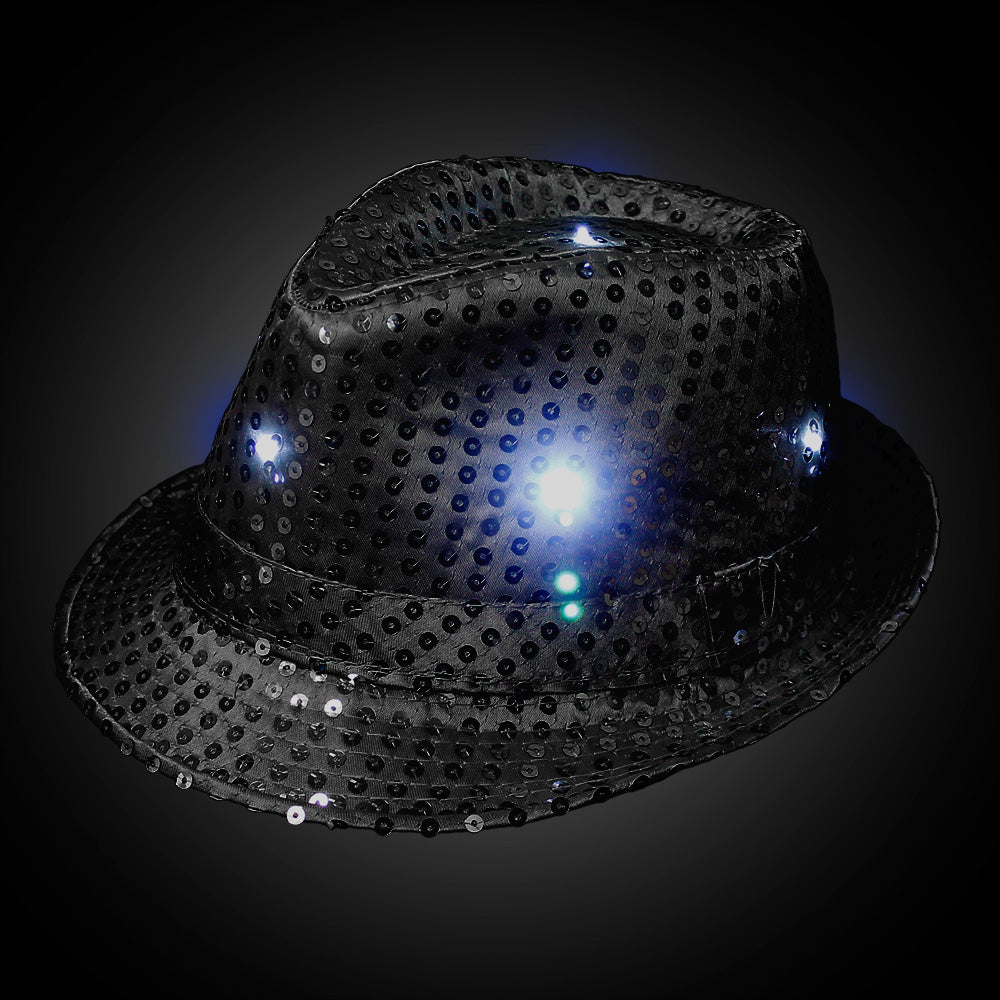 Light Up Black Fedora (EACH)