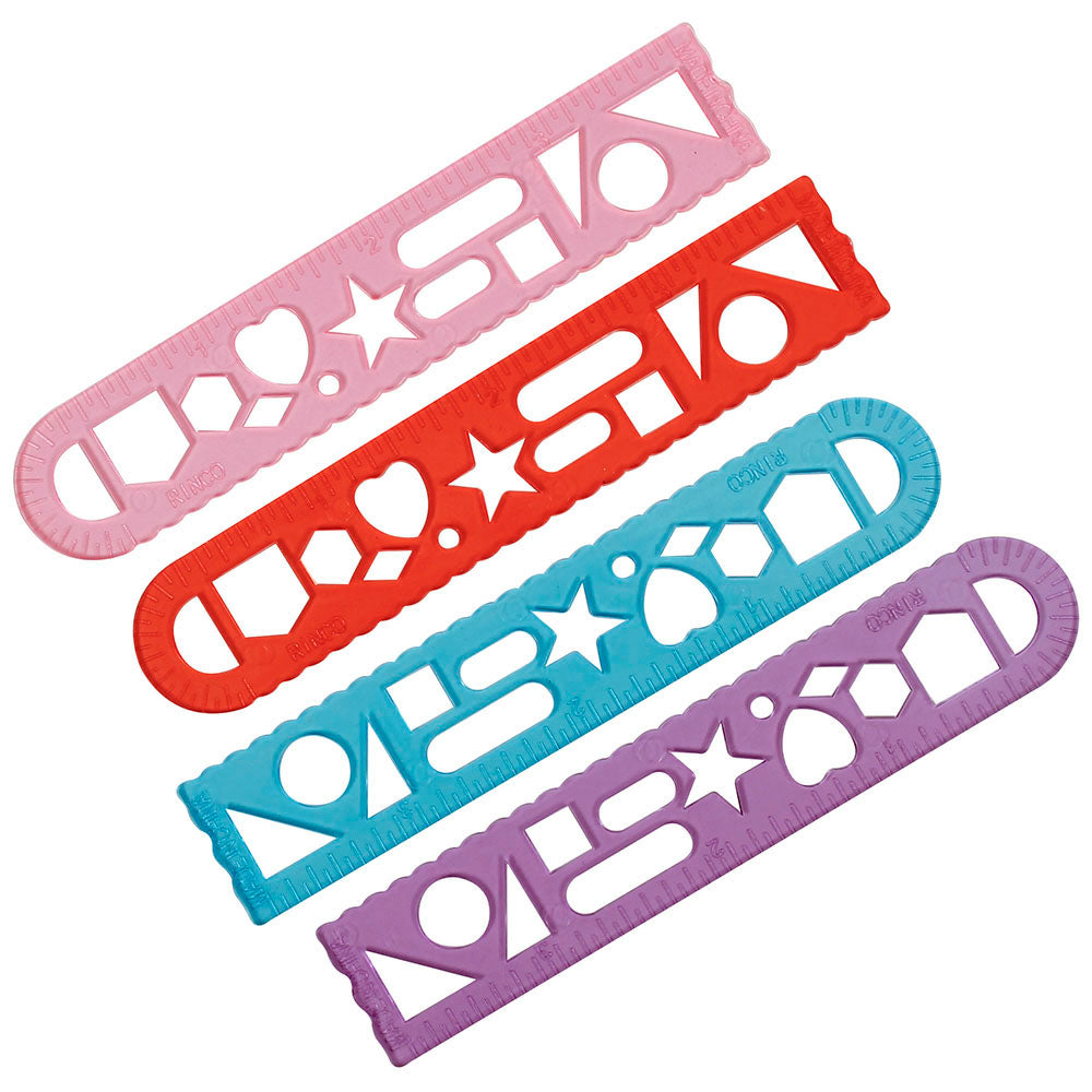 Ruler Stencil Color Assortment 4" (144 PACK)