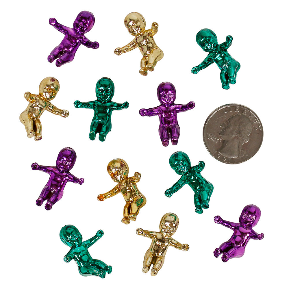 Mardi Gras Metallic Babies .75" (DZ)