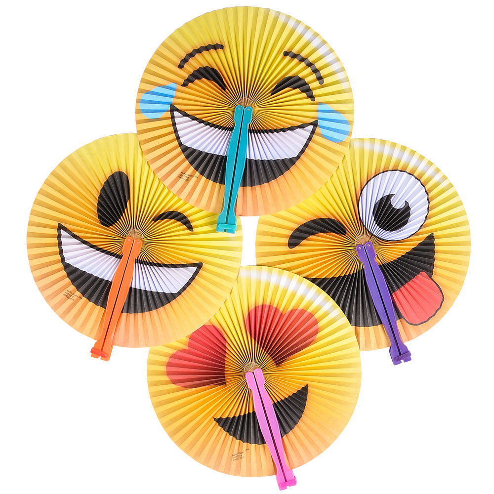 Emoji Folding Fan Assortment 10" (DZ)
