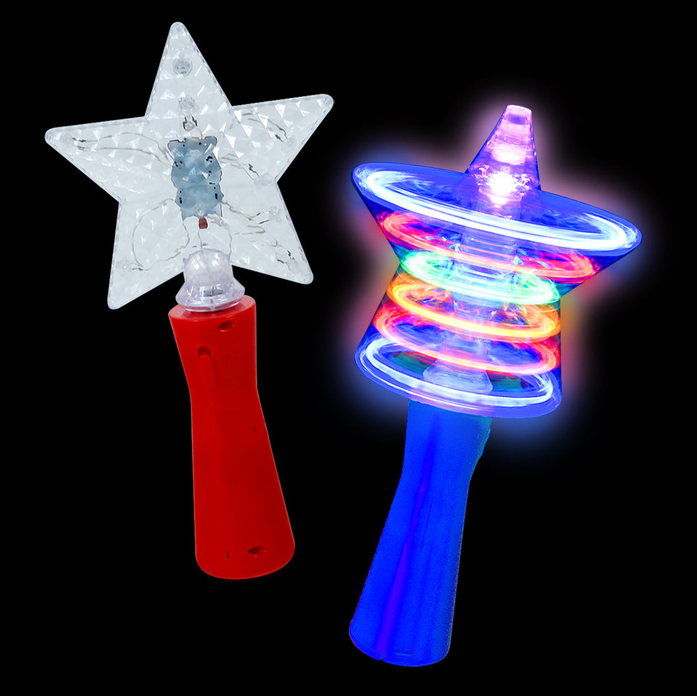 Light Up Star Magic Wand 10"