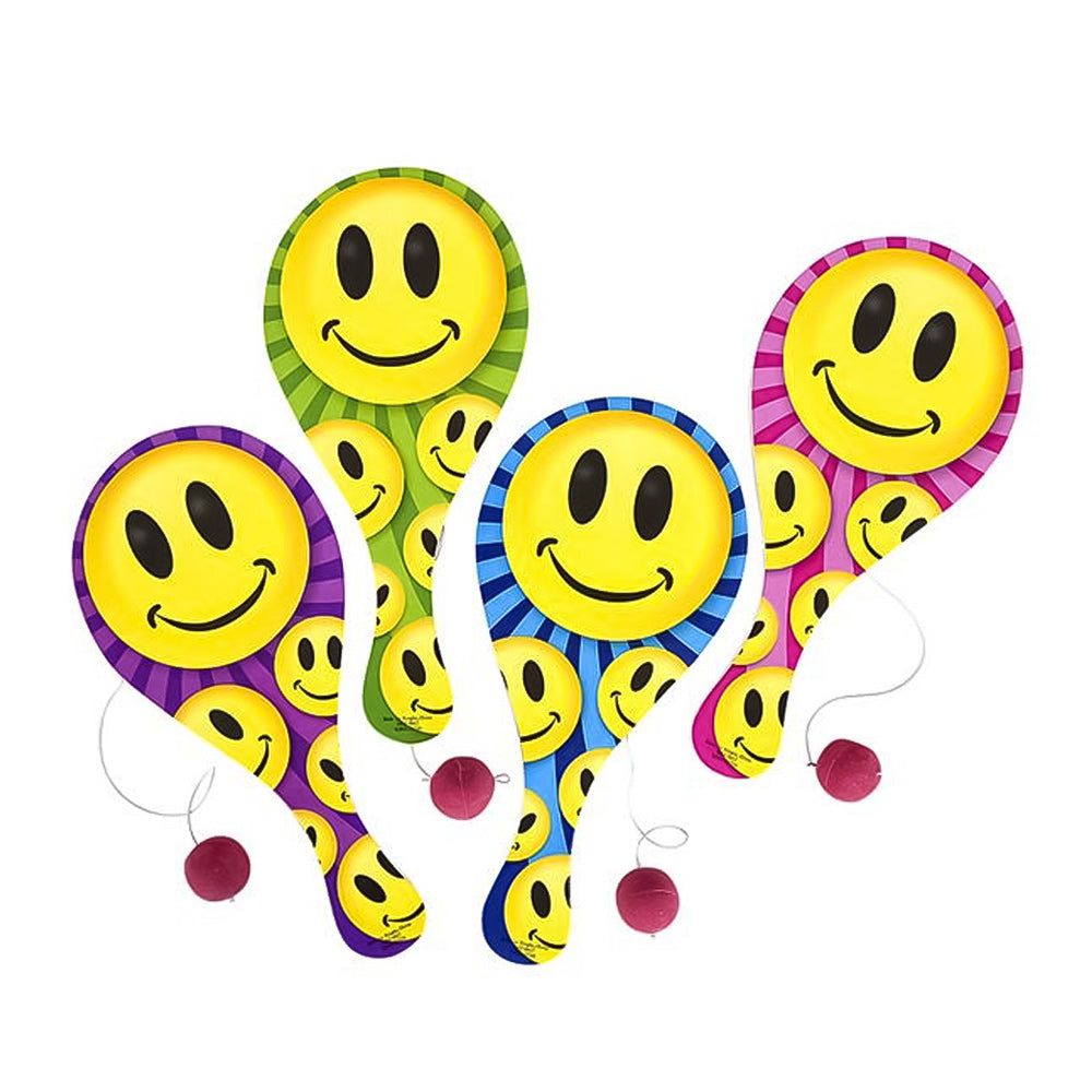 Paddle Ball - Smile Face 9" (DZ)