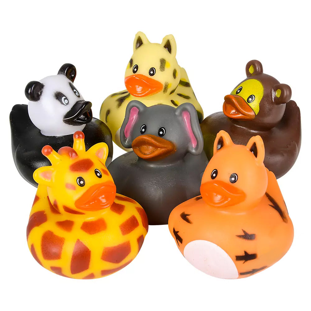 Zoo Animal Rubber Ducky Assortment 2" (DZ)