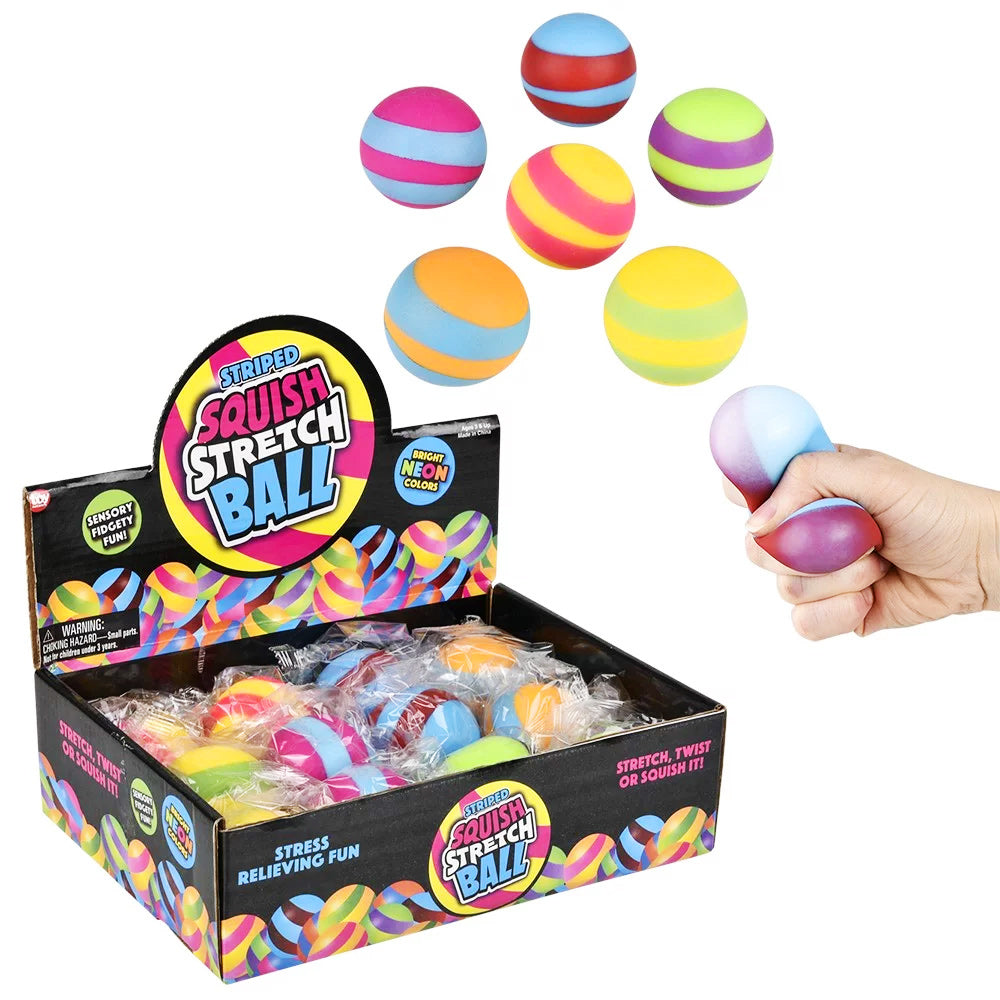 Striped Gummi Ball Assortment 1.75" (DZ)