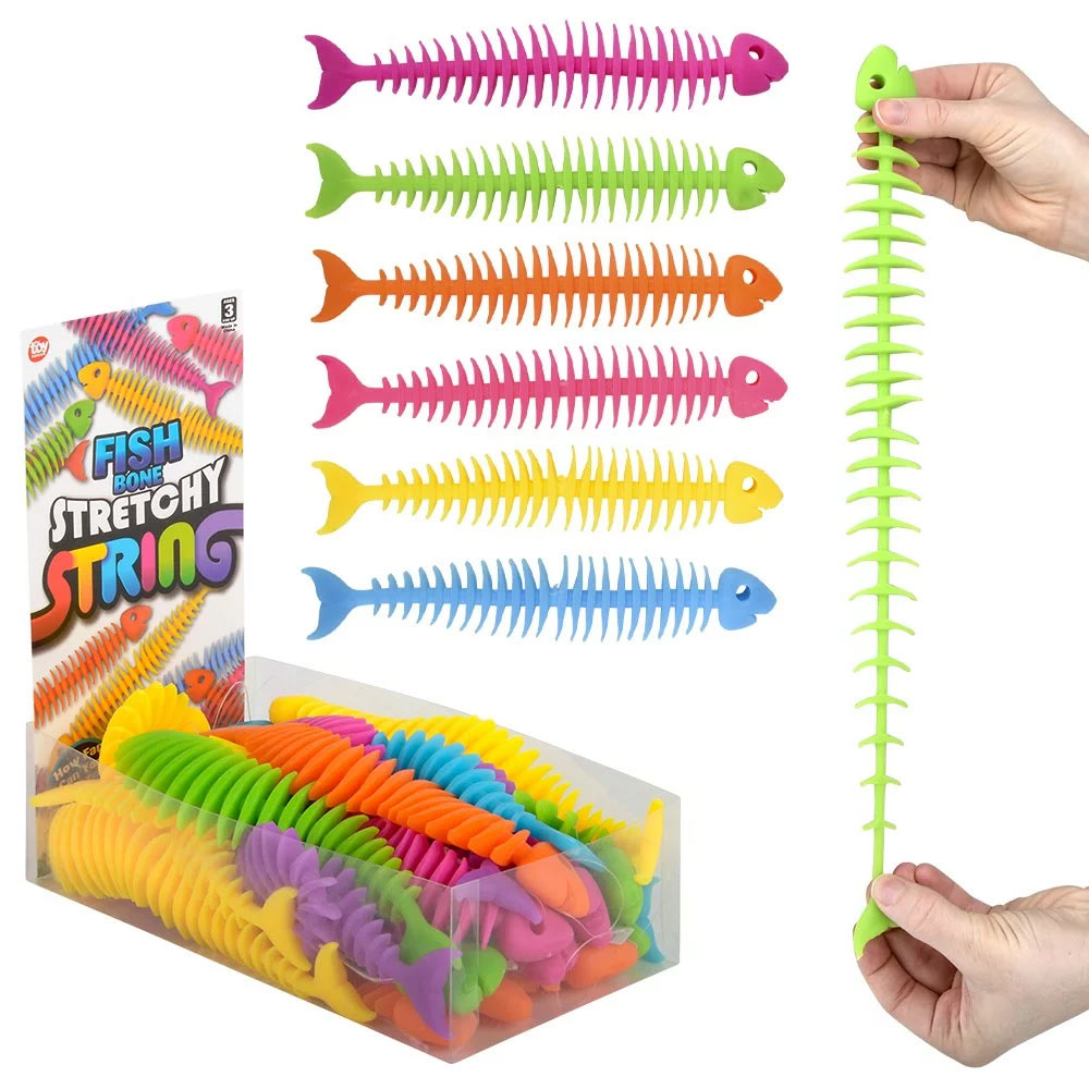 Fishbone Stretchy String Assortment 9.25" (24 PACK)