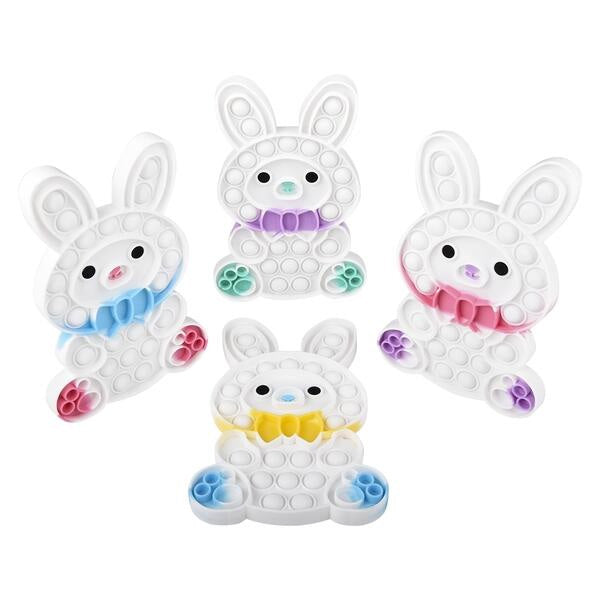 Easter Bunny Bubble Popper with Bow Ties 8" (EACH)