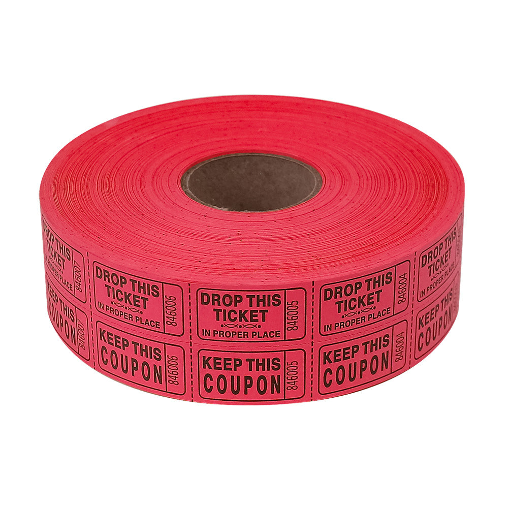 Double Roll Raffle Tickets - Red 2000 Roll (EACH)