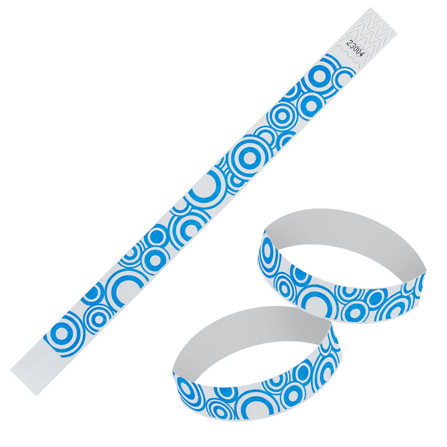 Tyvek Paper Wristbands - Blue Discs 3/4" (500 PACK)